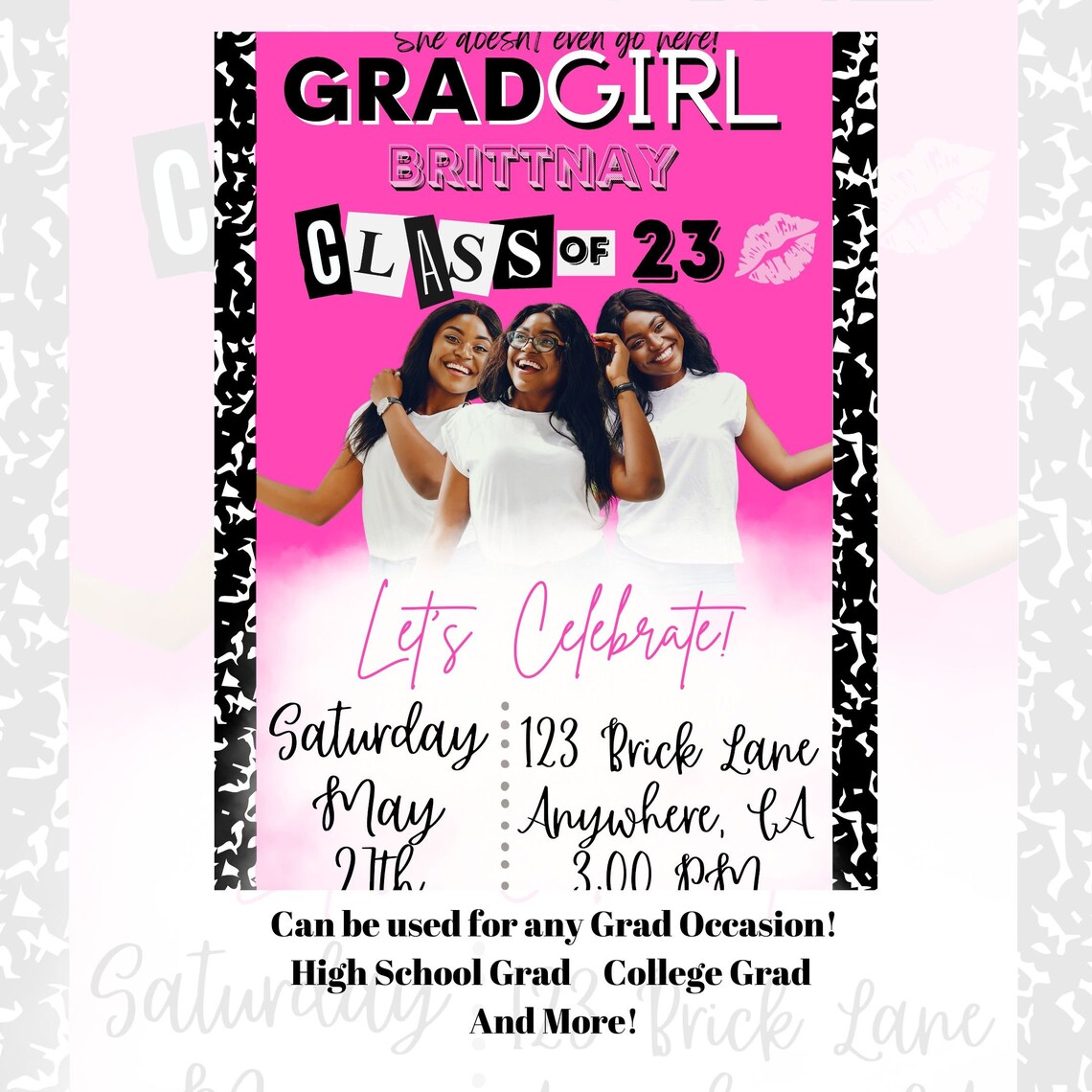 Graduation Party | Graduation Flyer | Editable Template | Canva Design ...