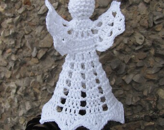 Crochet angel tree topper | Etsy