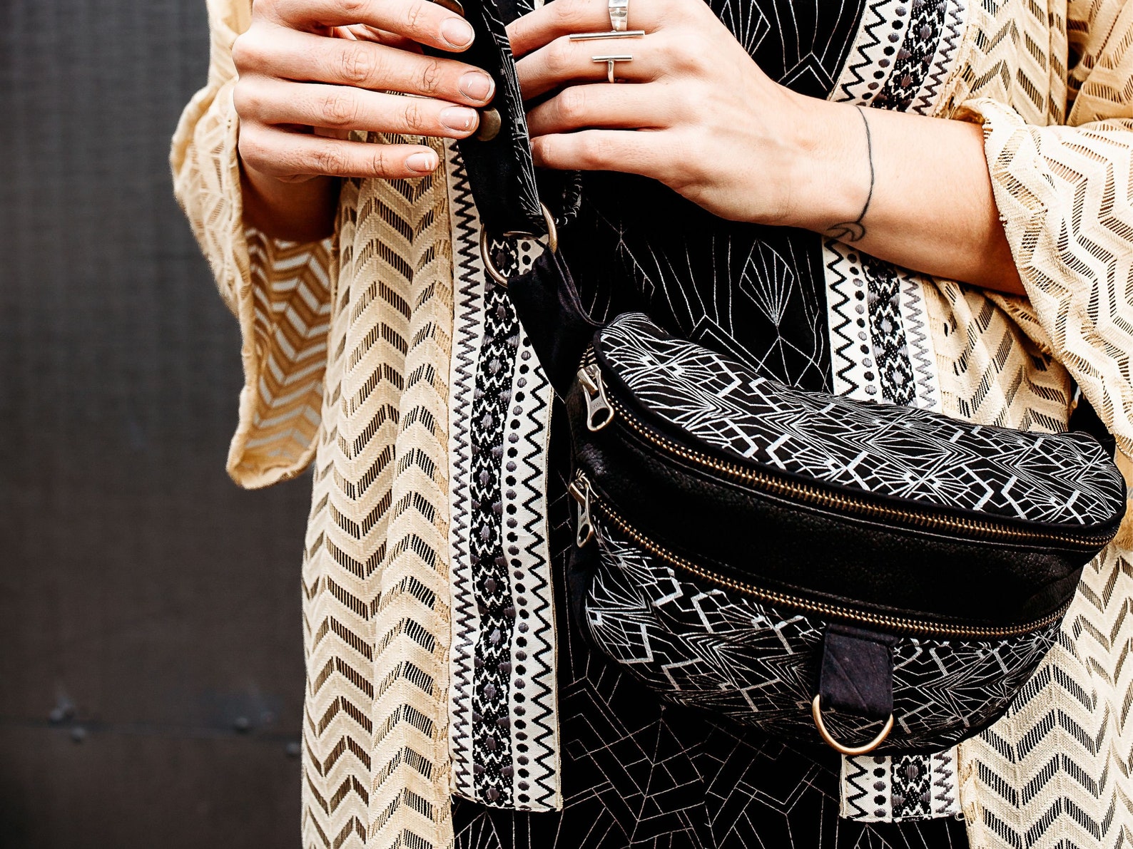 Festival Boho Belly Bag Vegan Fanny Pack Adjustable Hip Bag | Etsy