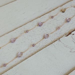 Amethyst Necklace,newborn Necklace,birthstone Necklace,baby Girl Gift ...