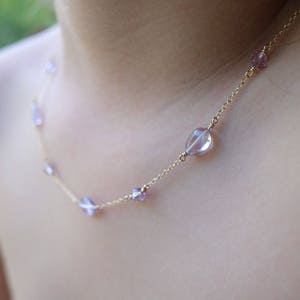 Amethyst Necklace,newborn Necklace,birthstone Necklace,baby Girl Gift ...