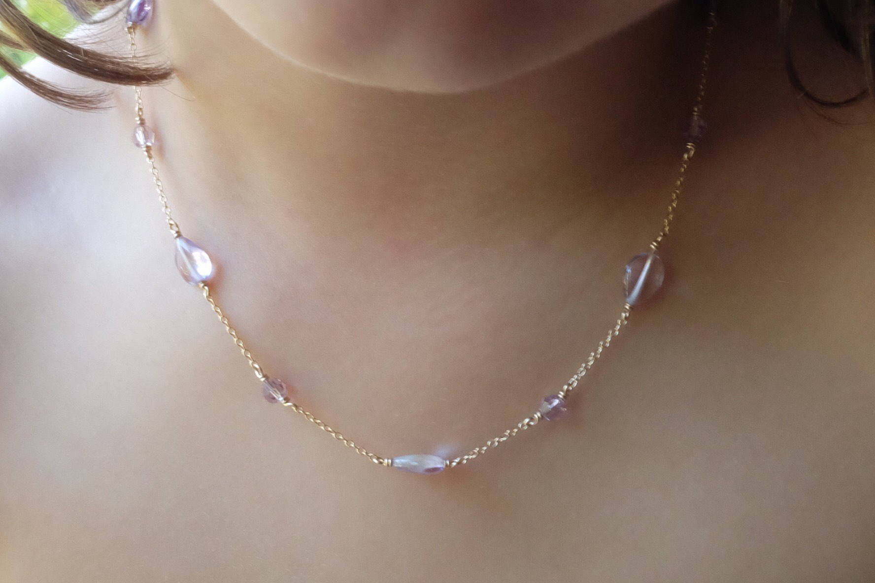 Amethyst Necklacenewborn Necklacebirthstone Necklacebaby | Etsy