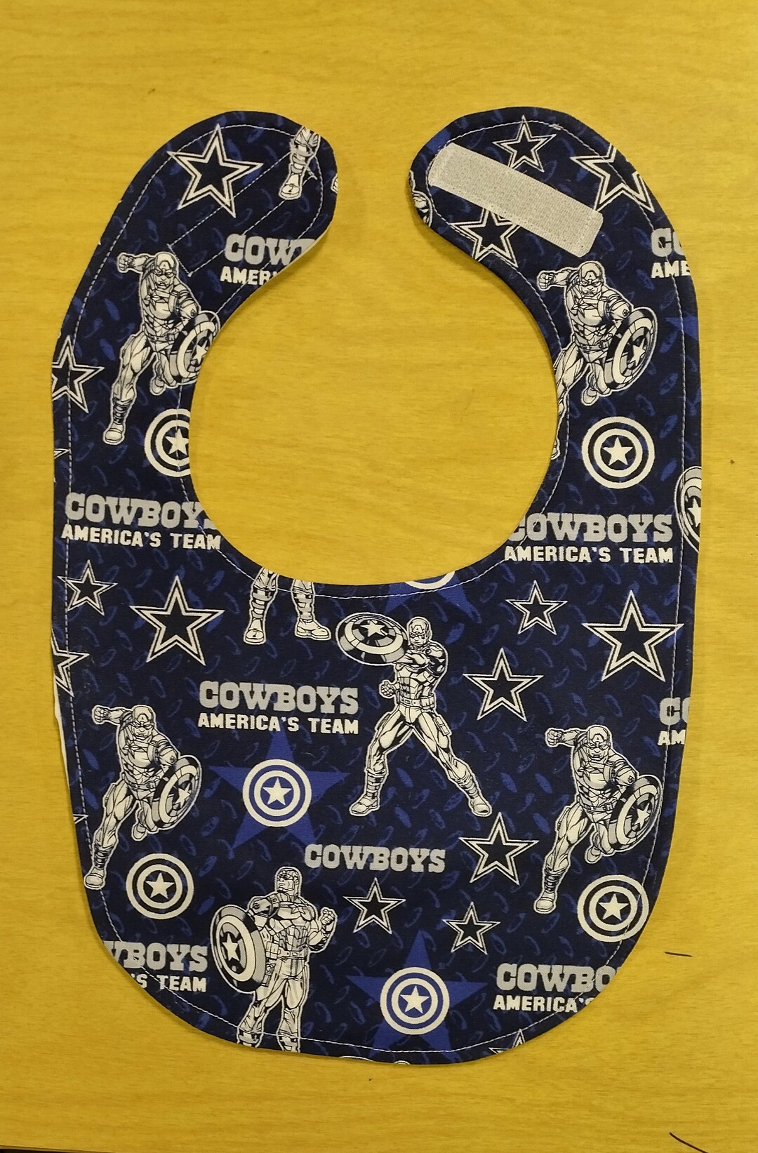 Dallas Cowboys Football Team With Captain America on a Baby Bib ...