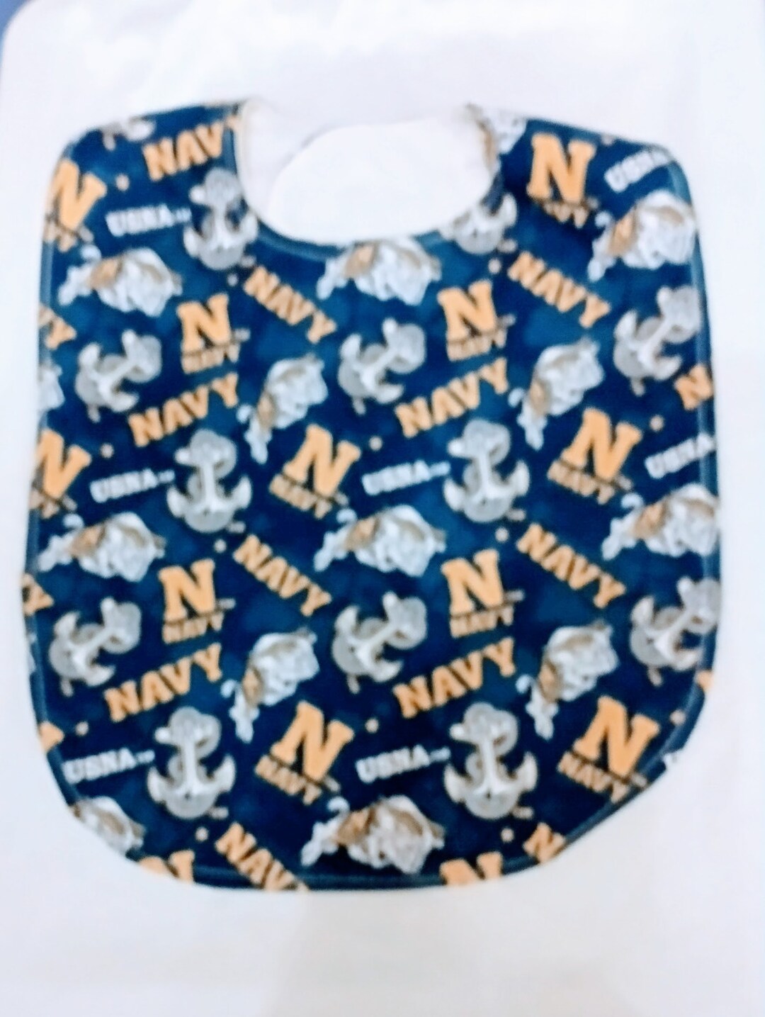 United States Navy Baby Bib Waterproof Backing Hook and Loop Fastener ...