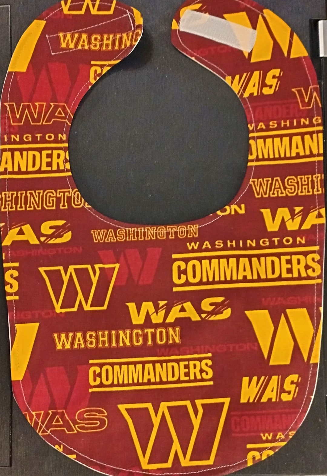 Washington Commanders Football Team Baby Bib Waterproof Backing Hook ...