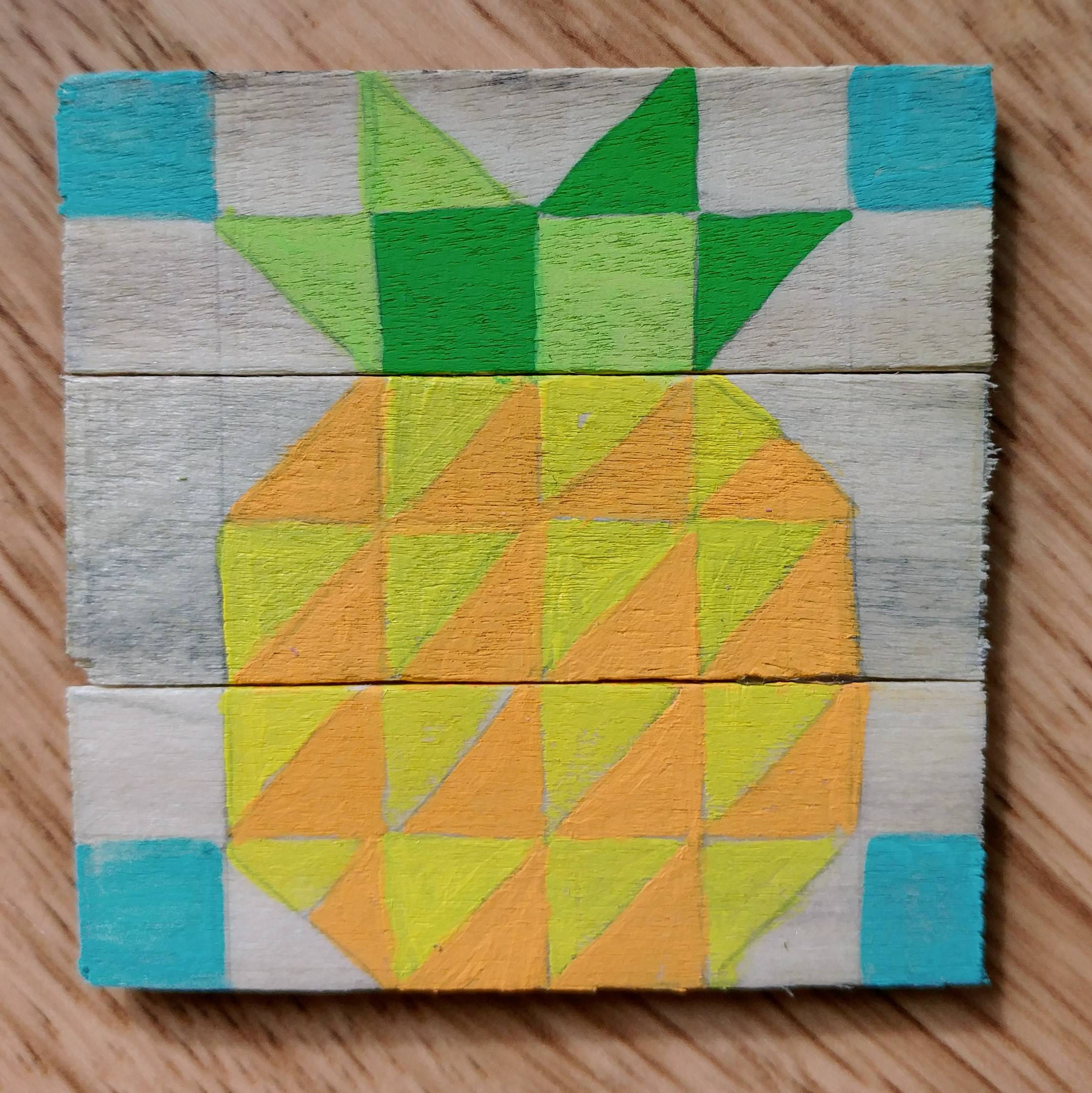 Hand Painted Wood Barn Quilt Refrigerator Magnets Stand Alone or to ...