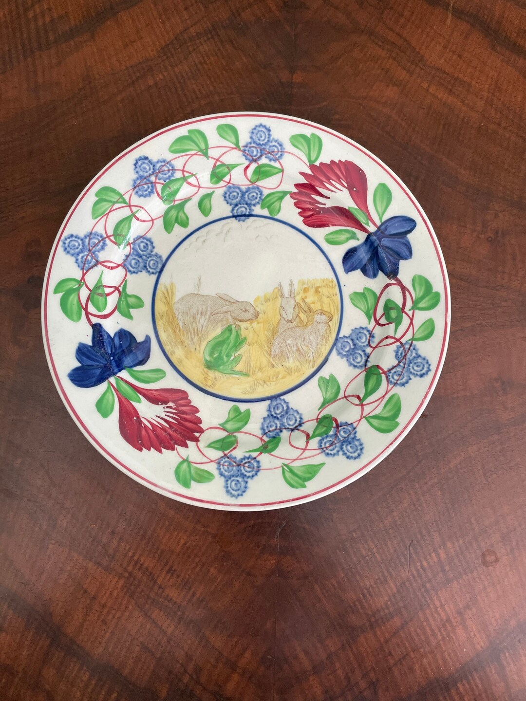 RARE Rabbitware Rabbit Ware Plate Stick Spatter, Rabbits and Frogs ...