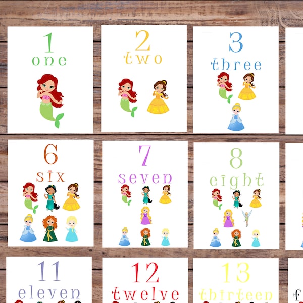Number Cards - Etsy