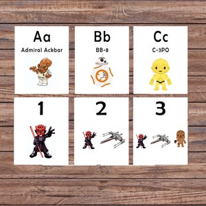 Flash Cards, Star Wars, Alphabet Cards, Learning Toys, Educational Toys ...