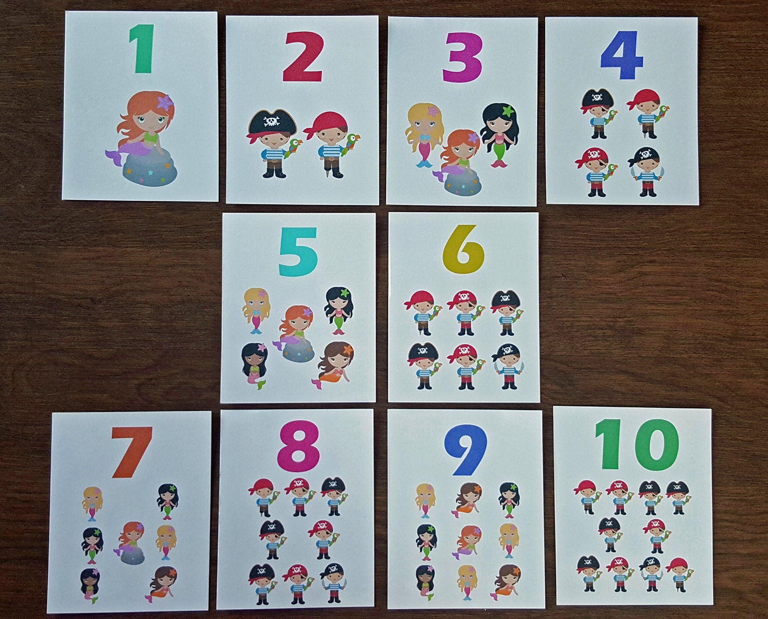 FREE Flash Cards, Pirates and Mermaids, Learning Toys, Educational Toys ...
