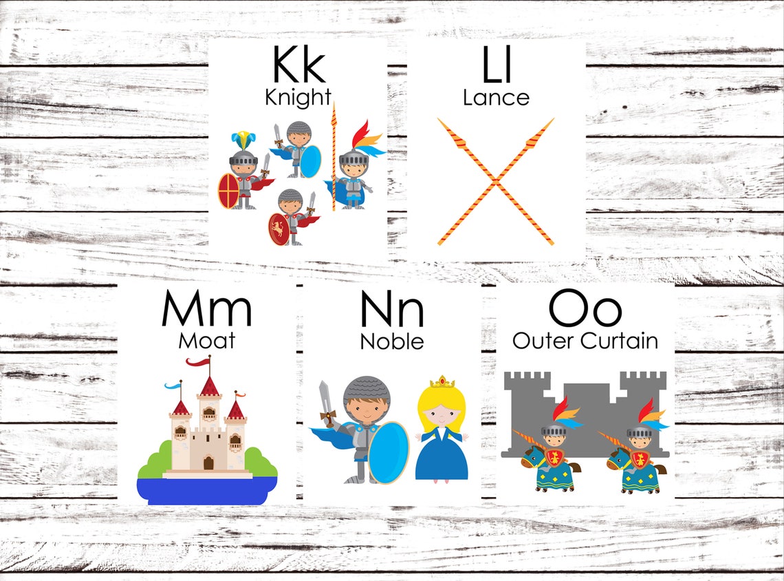 Flash Cards, Knights, Alphabet Cards, Learning Toys, Educational Toys ...