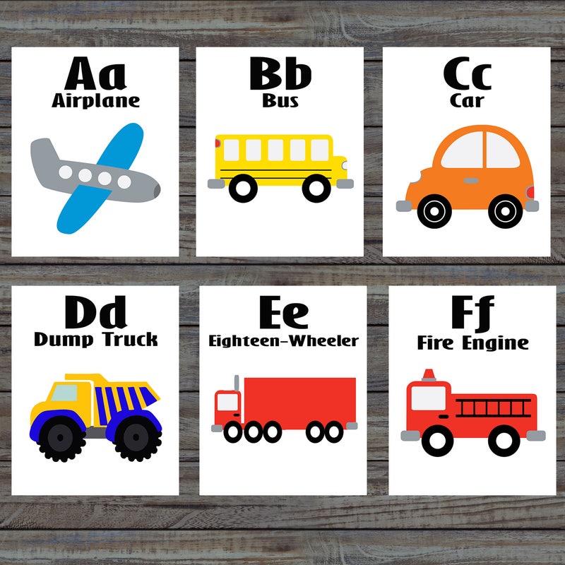 Transportation Alphabet - Etsy
