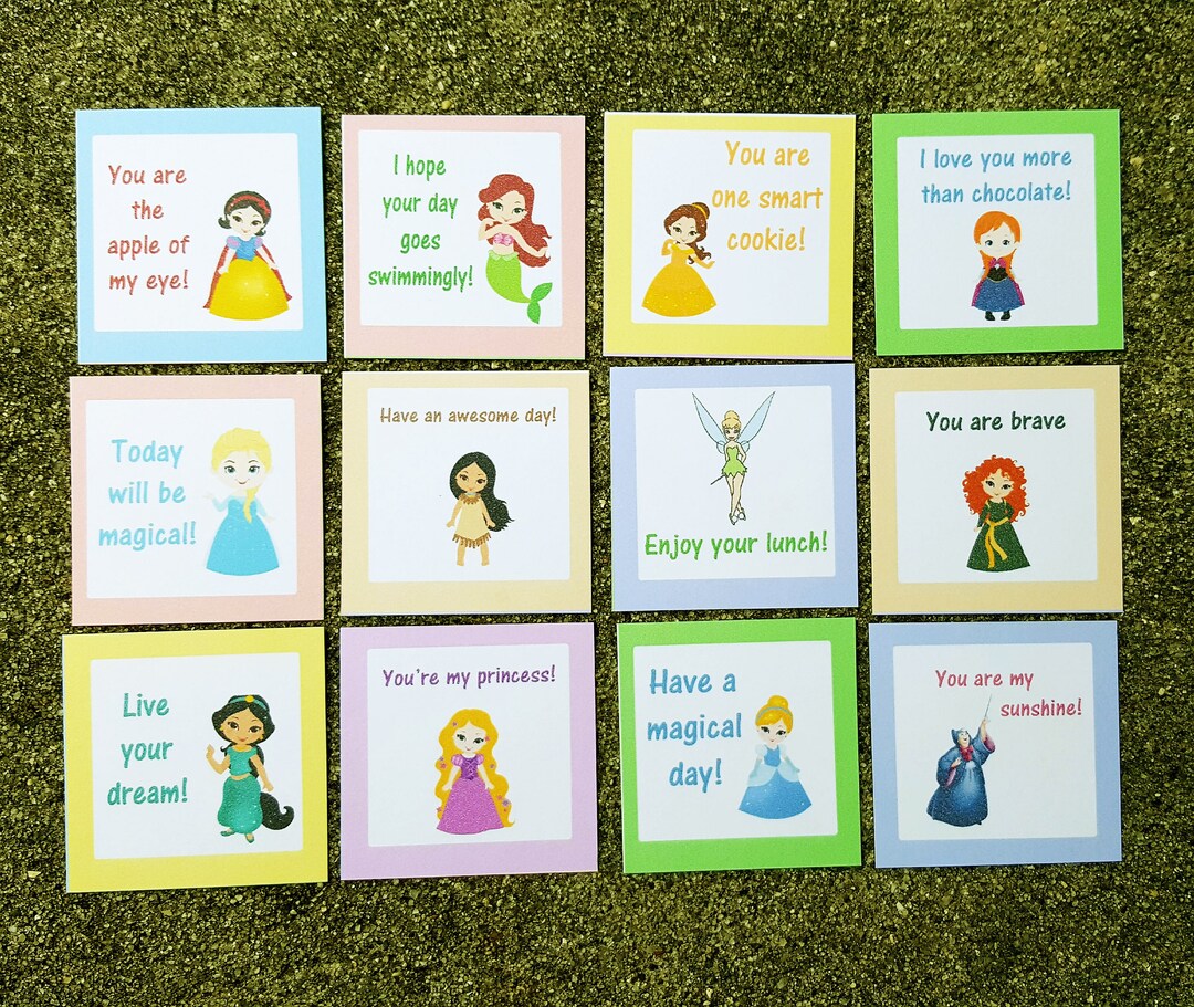 Princess Notes, Lunch Box Note, Princess, Educational Toys, Kids Lunch ...