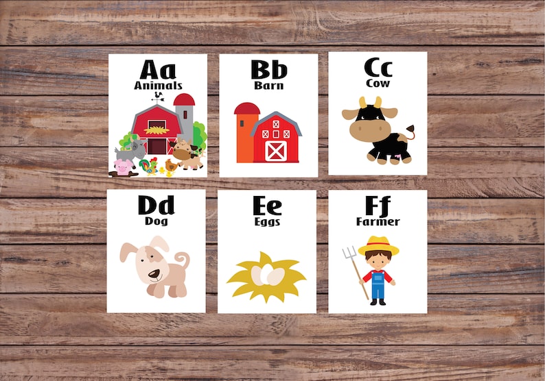 Farm Animals, Educational Toys, Learning Toys, Printable Flash Cards ...