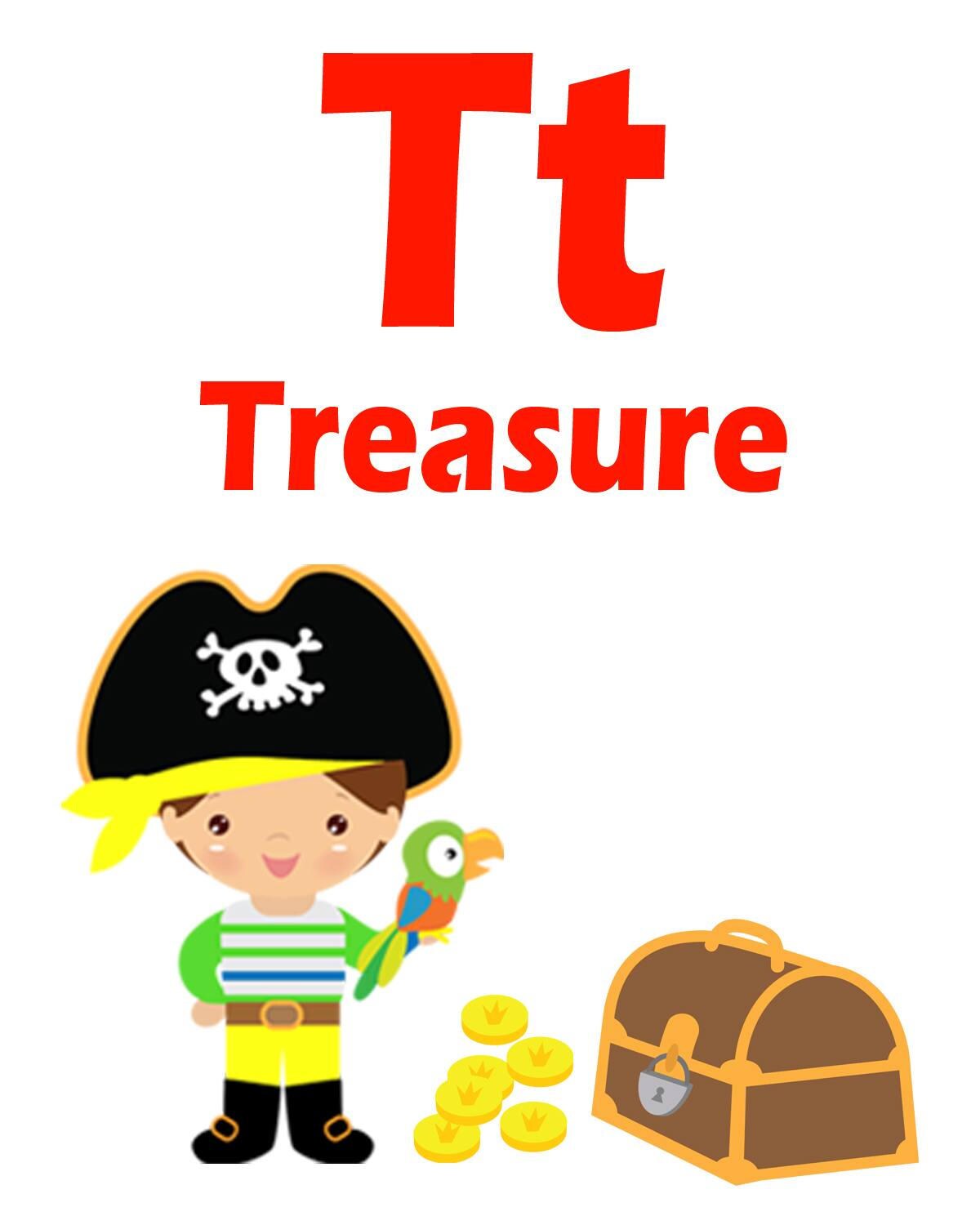 Printable, Preschool Learning Flash Cards, Pirates, Printable Alphabet ...