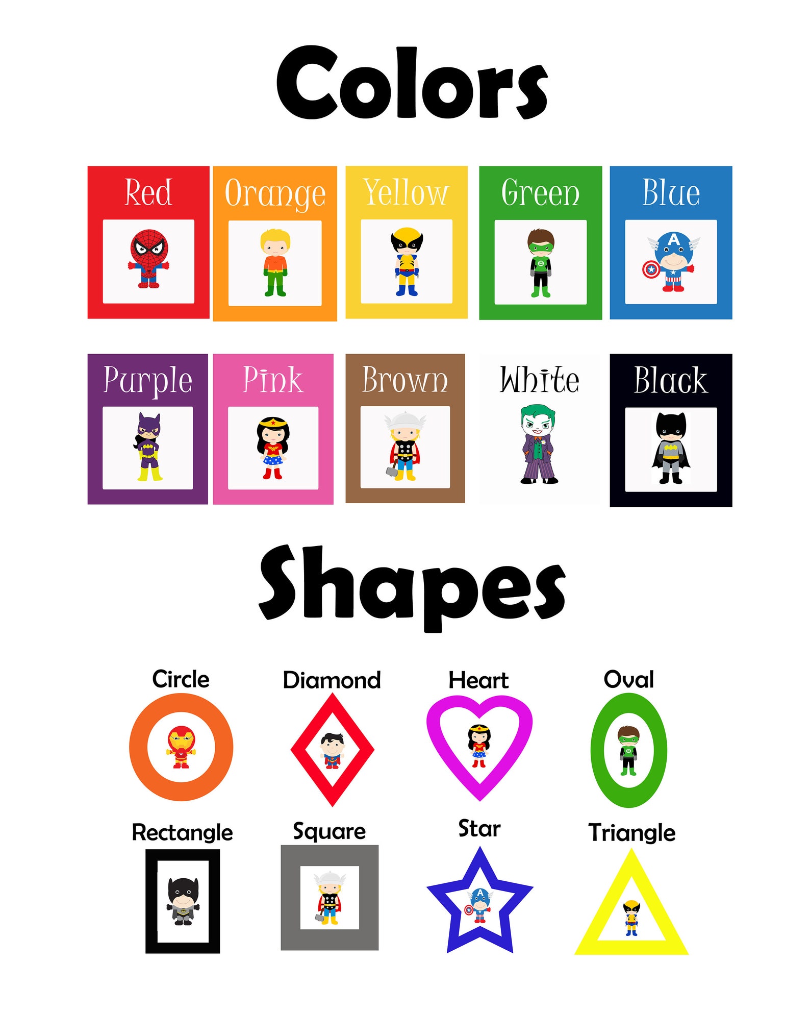 Superhero Nursery Decor, Superhero Printable Poster, Alphabet Poster ...