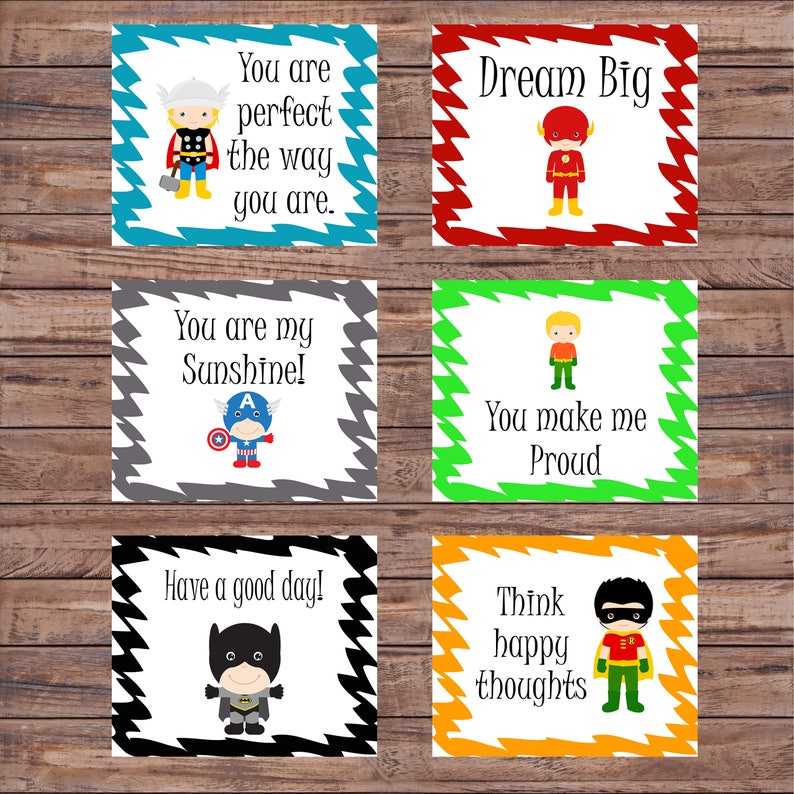 Lunch Box, Superhero Lunch Box, Instant Download, Back to School ...