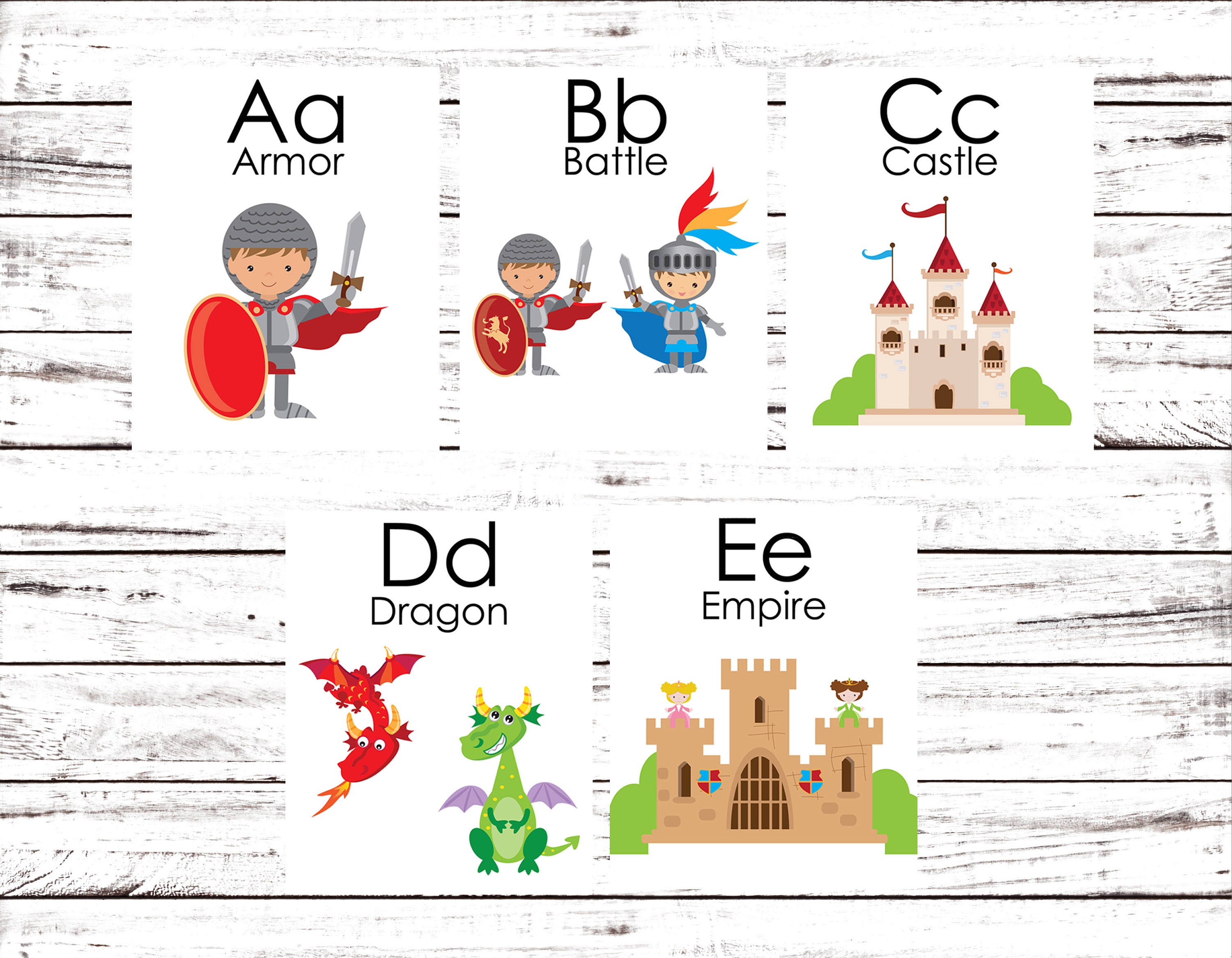 Flash Cards, Knights, Alphabet Cards, Learning Toys, Educational Toys ...