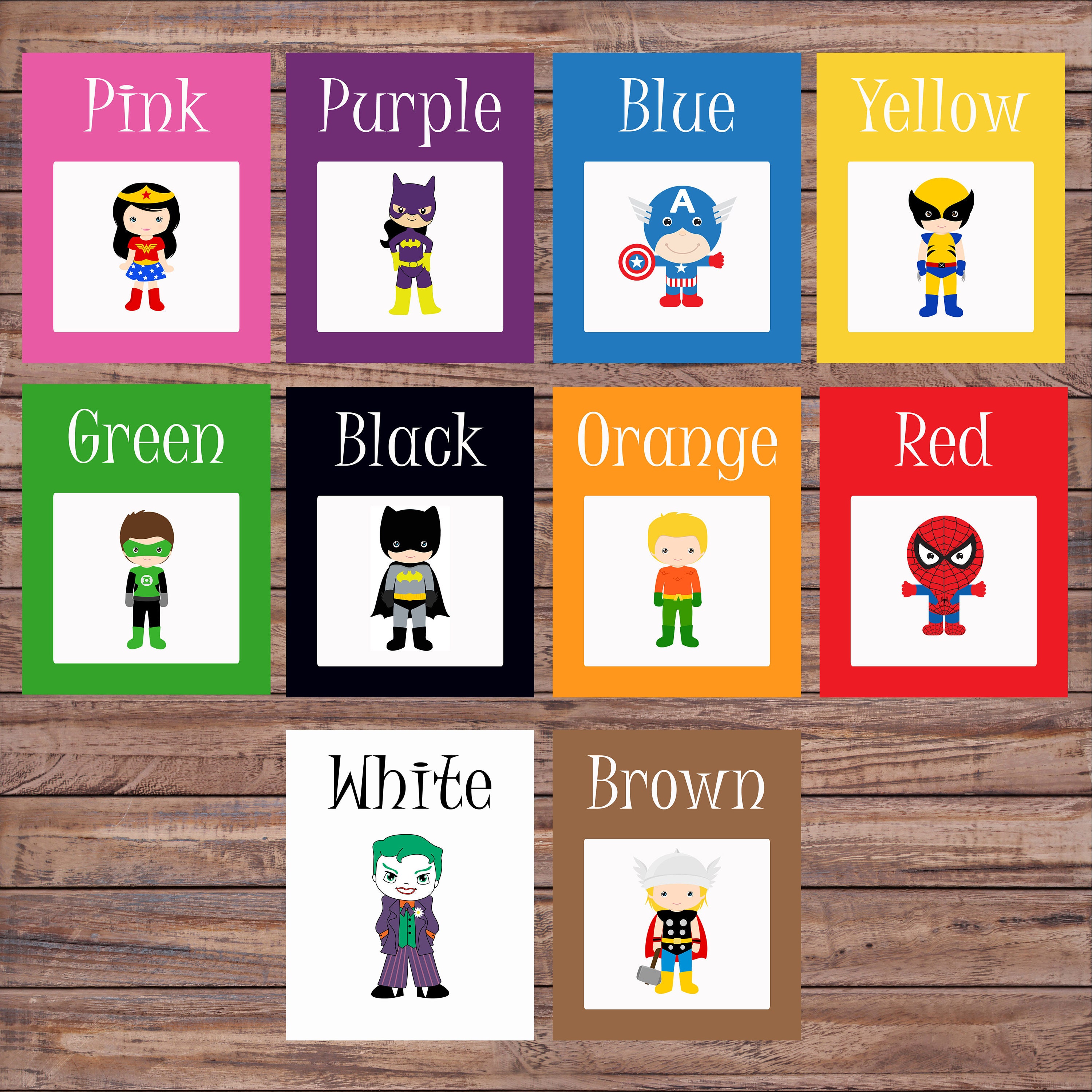 Flash Cards, Superhero, Alphabet Cards, Learning Toys, Educational Toys ...