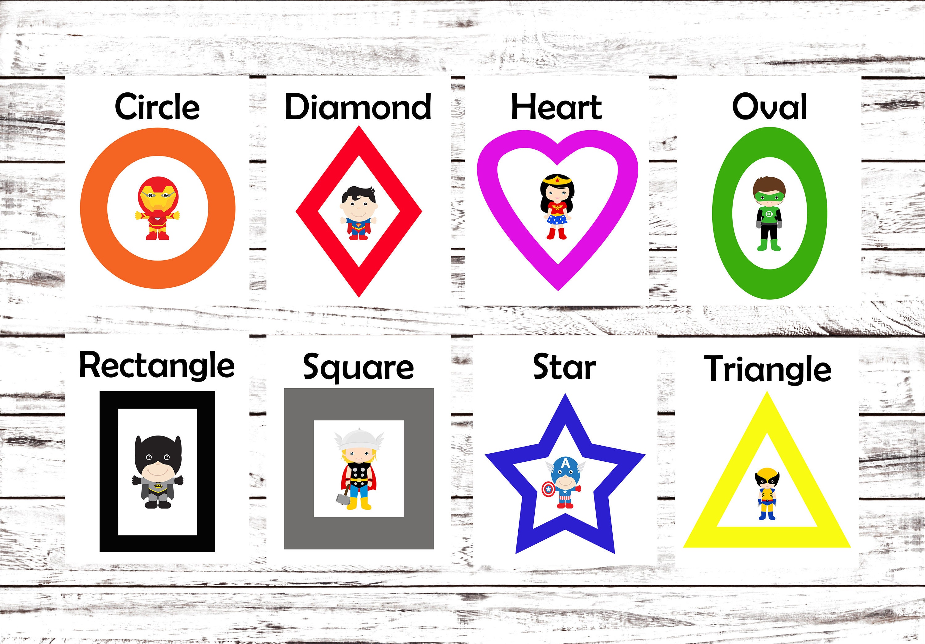 Flash Cards, Superhero, Alphabet Cards, Learning Toys, Educational Toys ...