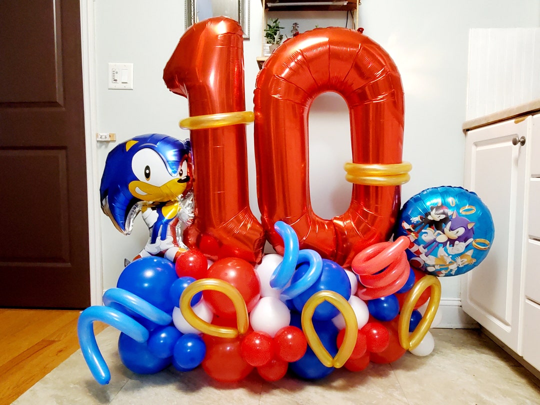 Boy Birthday Party Balloons, Balloon Bouquet, Number Balloon, Number ...