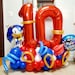 Boy Birthday Party Balloons, Balloon Bouquet, Number Balloon, Number ...