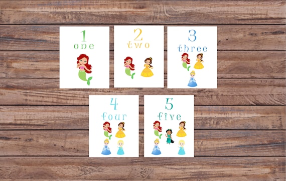Disney Princess Alphabet Flash Cards