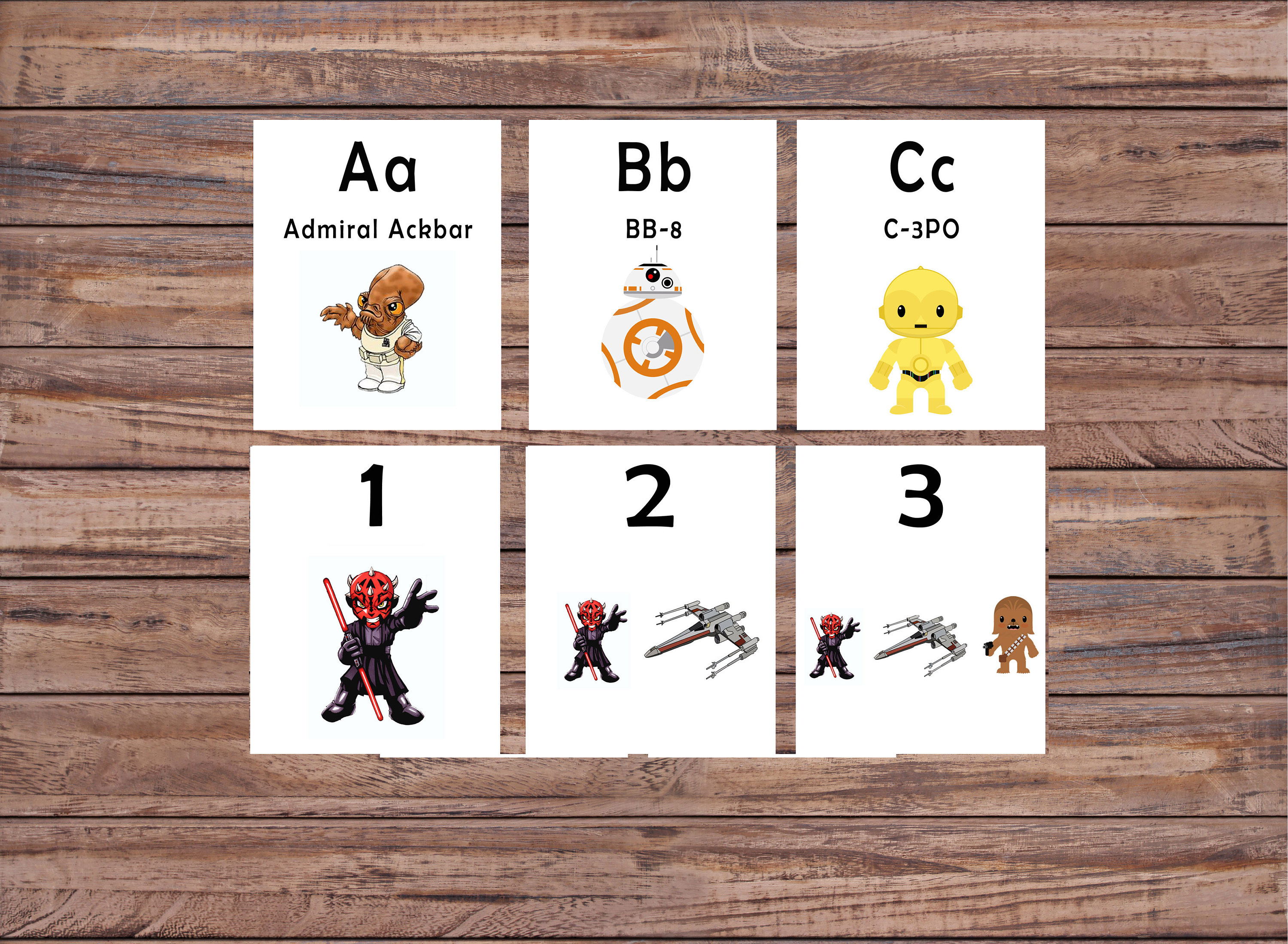 Flash Cards, Star Wars, Alphabet Cards, Learning Toys, Educational Toys ...