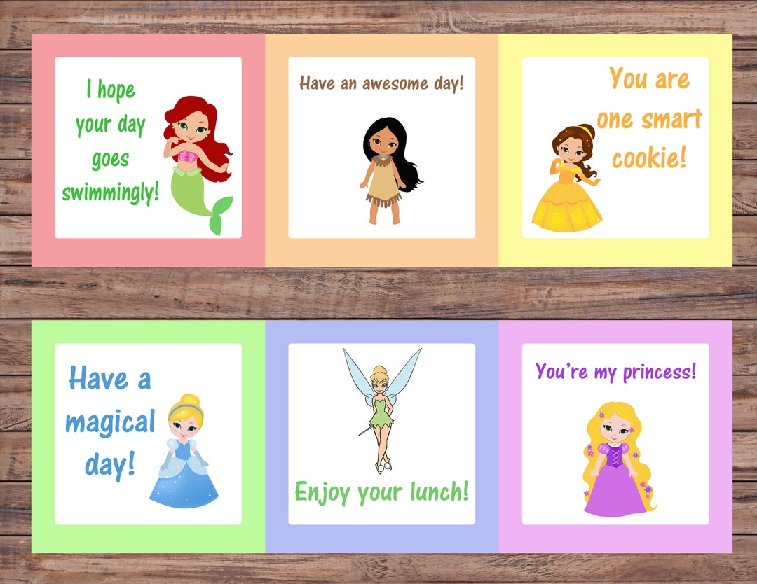 Lunch Box, Instant Download, Princess Lunch Box, Kindergarten ...