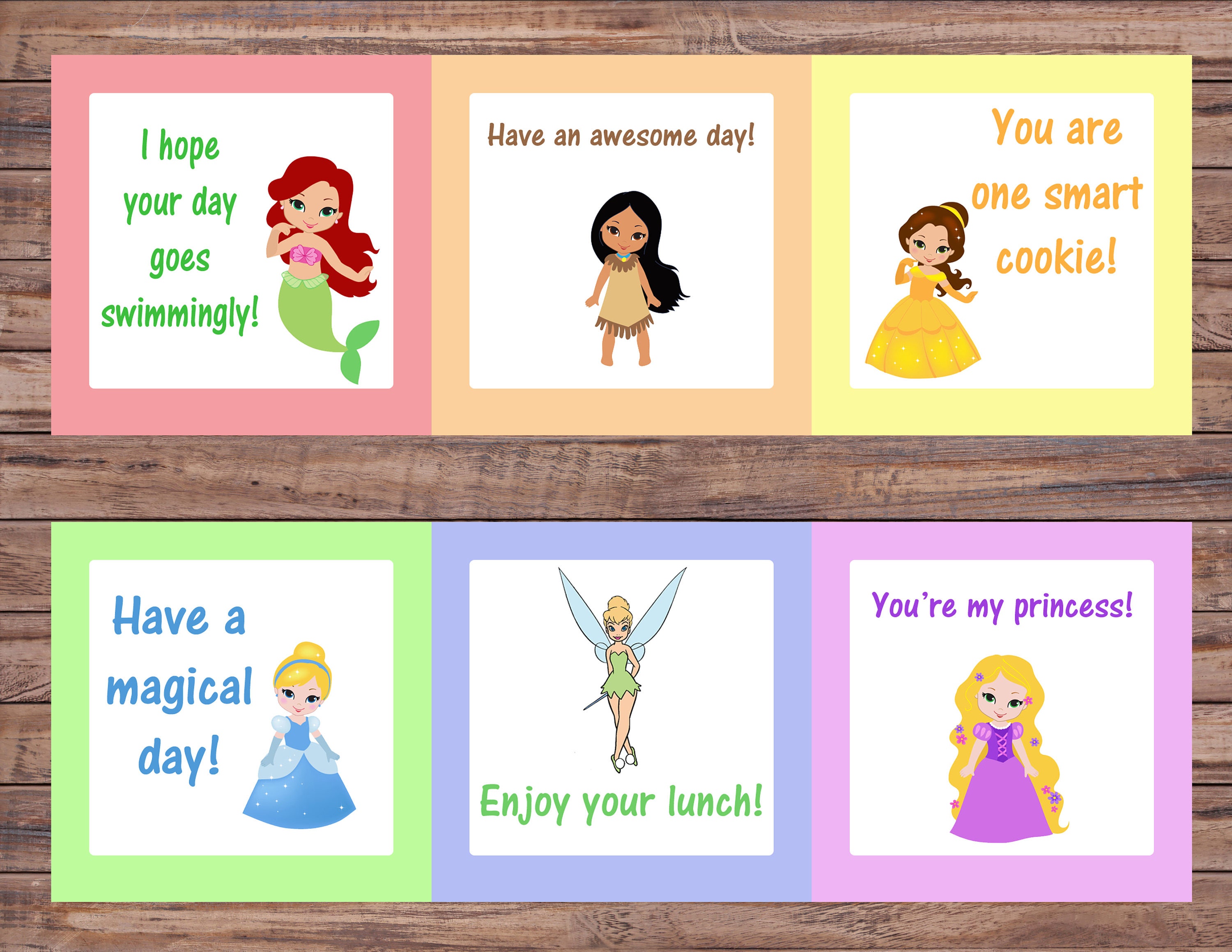 Lunch Box, Instant Download, Princess Lunch Box, Kindergarten ...