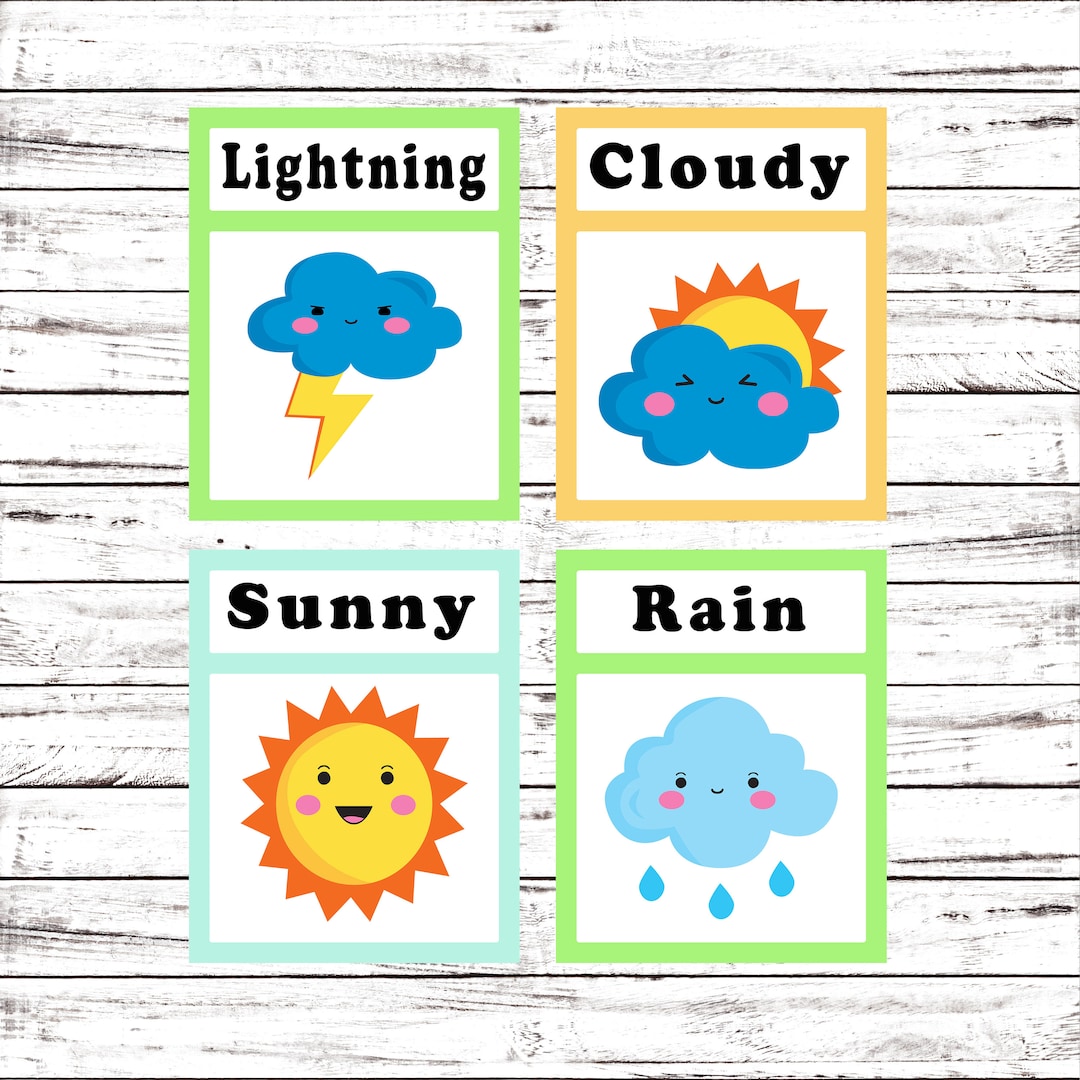 Flash Cards, Weather, Learning Toys, Educational Toys, Printable Cards ...