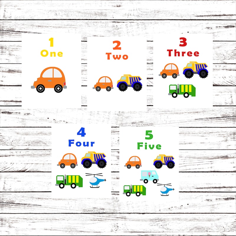 Number Flash Cards - Etsy