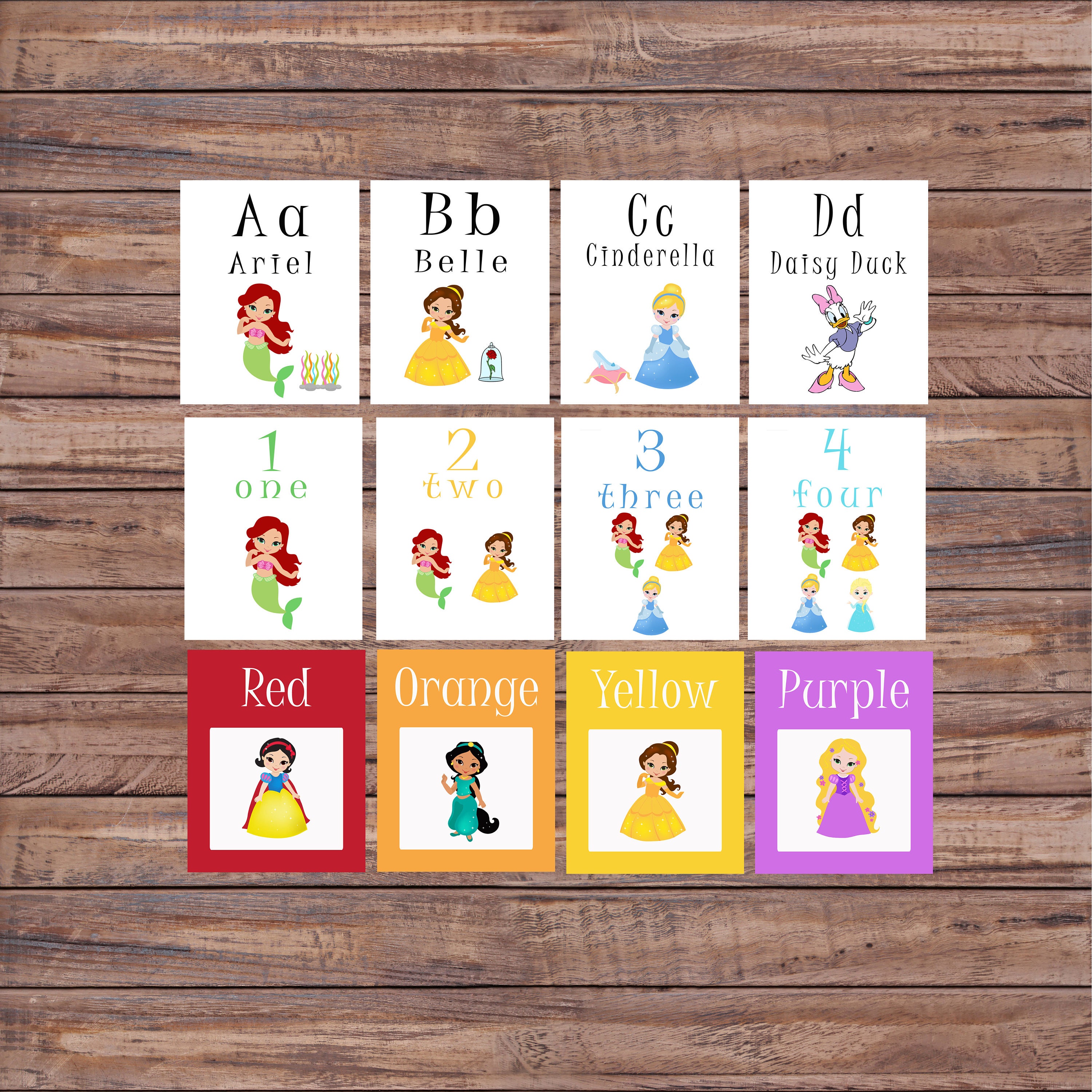 Flash Cards, Princess, Alphabet Cards, Learning Toys, Educational Toys ...