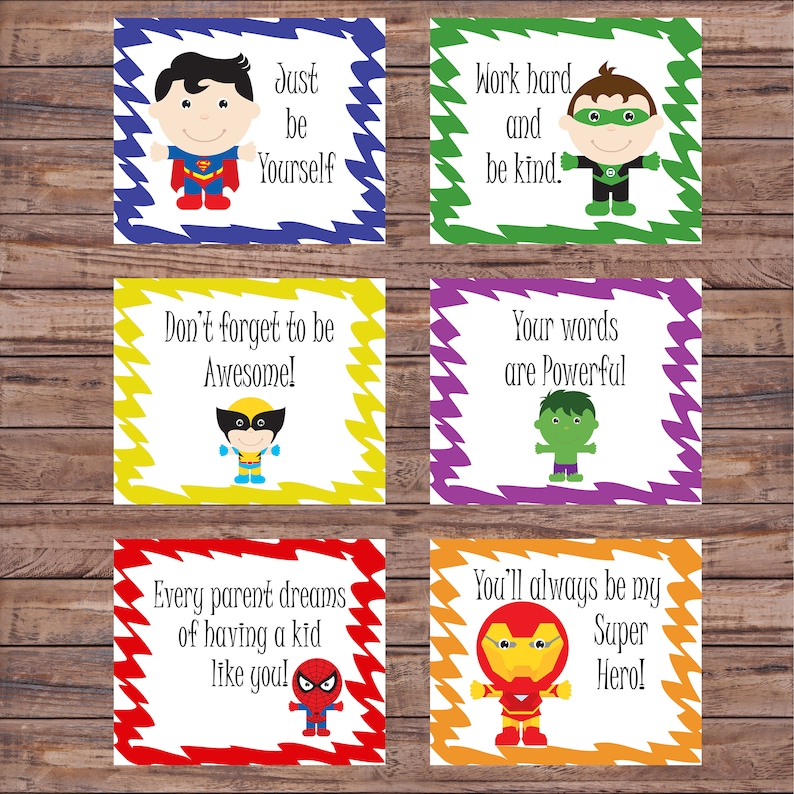 Lunch Box, Superhero Lunch Box, Instant Download, Back to School ...