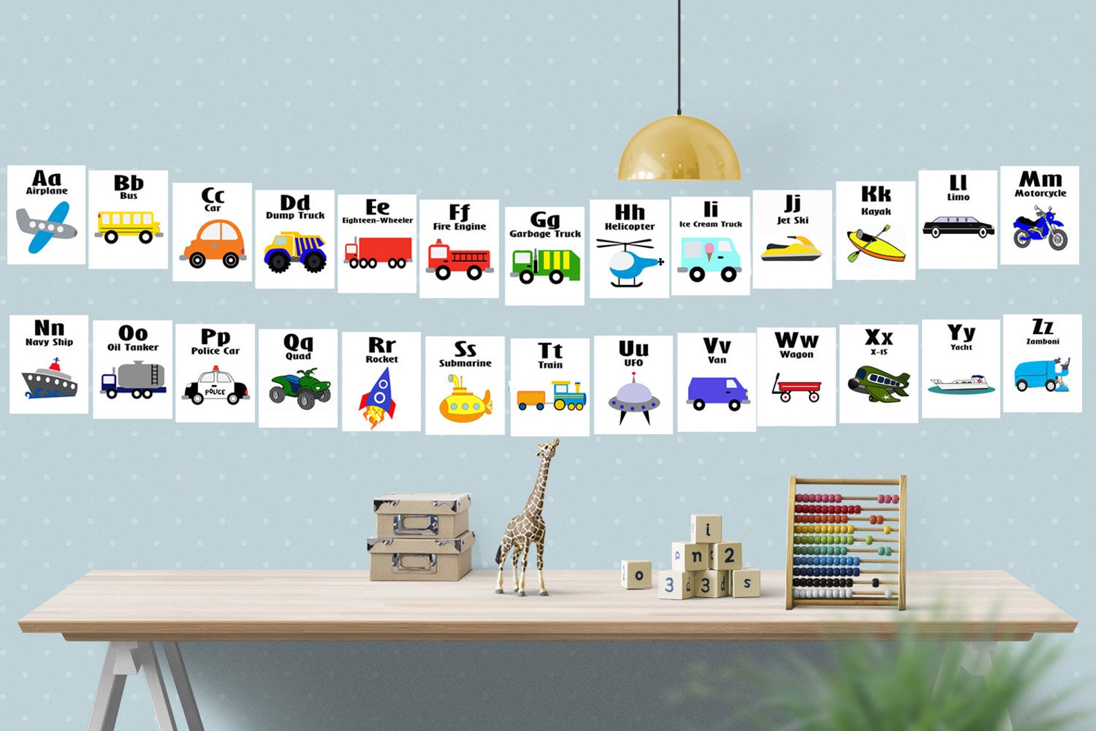 Flash Cards, Transportation, Alphabet Cards, Learning Toys, Educational ...