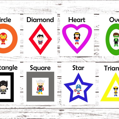 ABC Printable Flash Cards Learning Toys Superhero Printable - Etsy