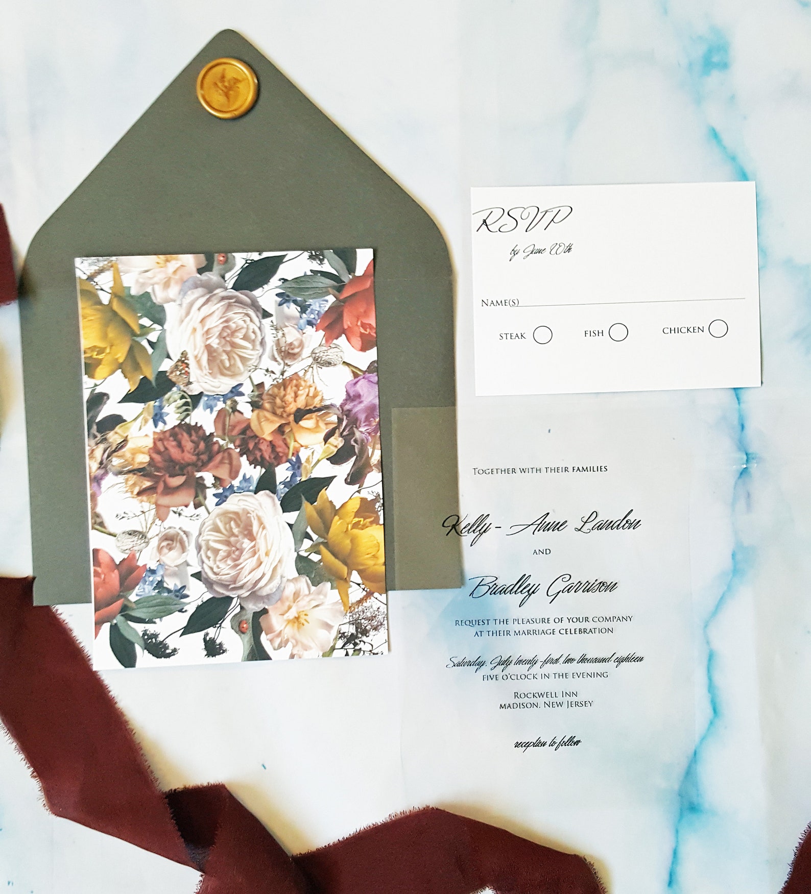 Printable Modern Minimal Wedding Invitation Set, Boho Wedding Digital ...