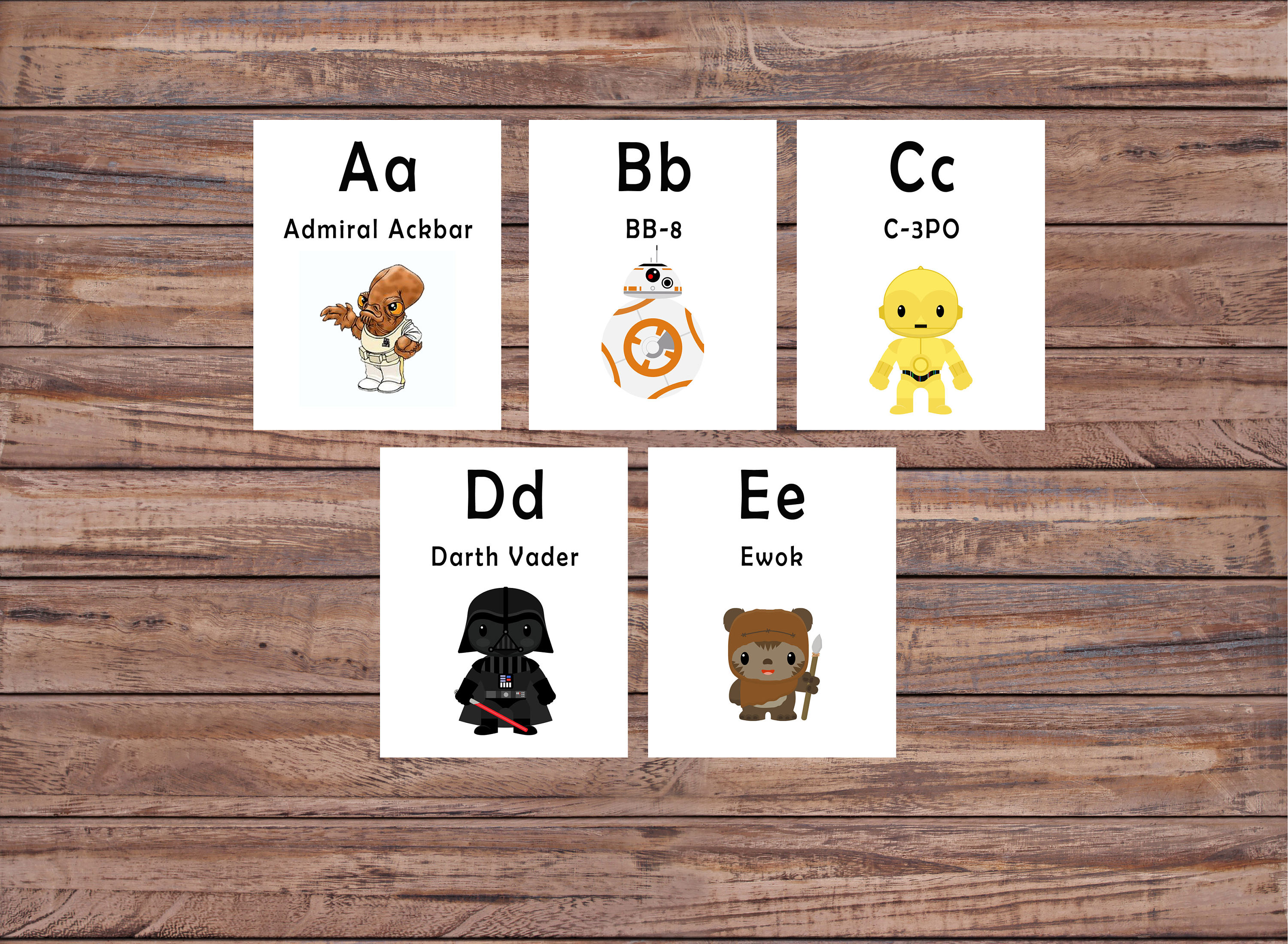 Flash Cards, Star Wars, Alphabet Cards, Learning Toys, Educational Toys ...