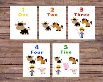 Printable Preschool Flash Cards Farm Animals Learning - Etsy