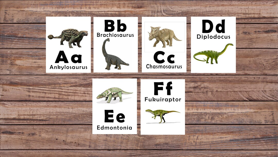 Dinosaur ABC Printable Flash Cards, Learning Toys, Dinosaurs, Printable ...