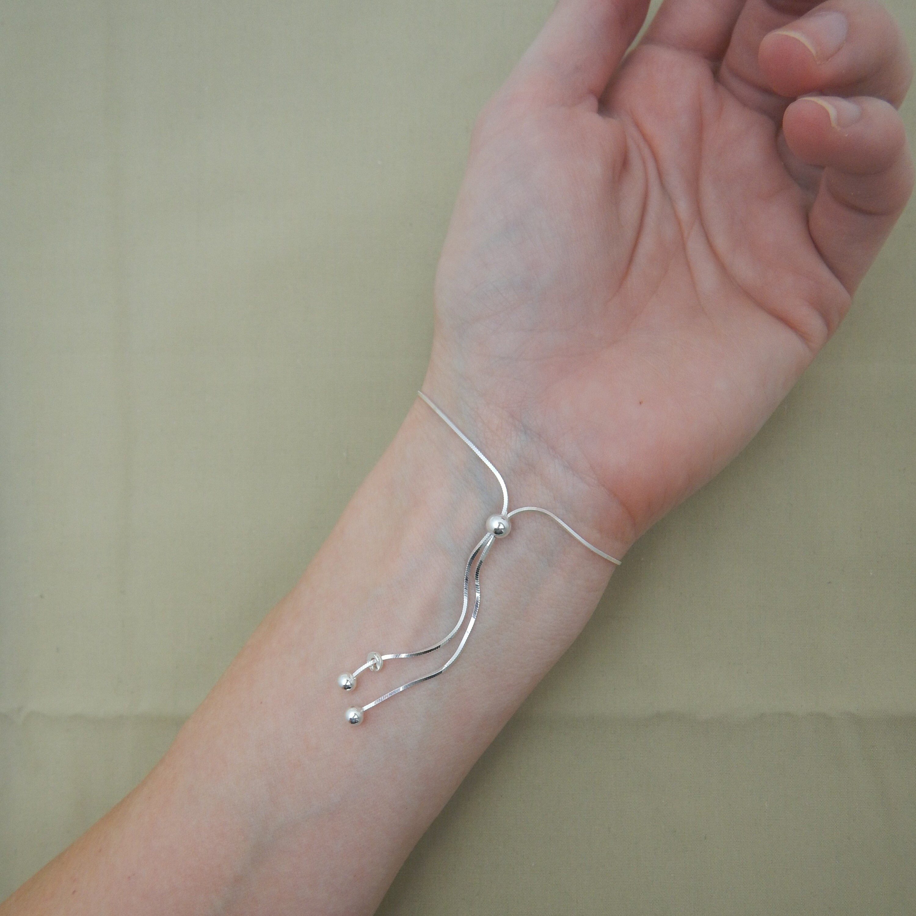 Sterling Silver Adjustable Pearl Bar Bracelet With Sliding - Etsy Canada