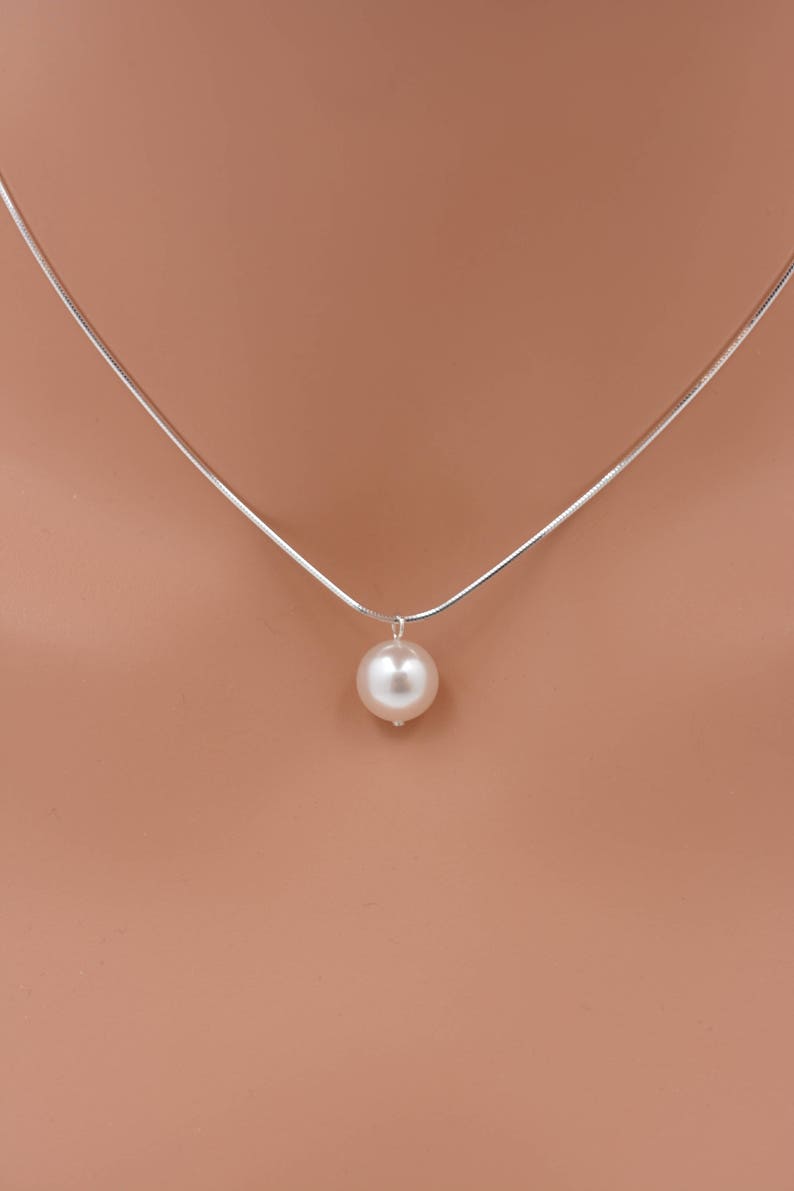 Set Of 6 Bridesmaid Pearl Necklaces Single Pearl Pendant On Etsy