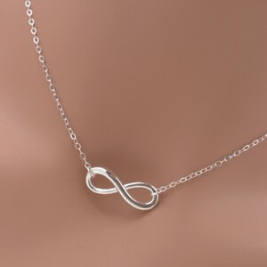 Infinity Charm Necklace, Silver Infinity Bridesmaid Necklace, Best ...