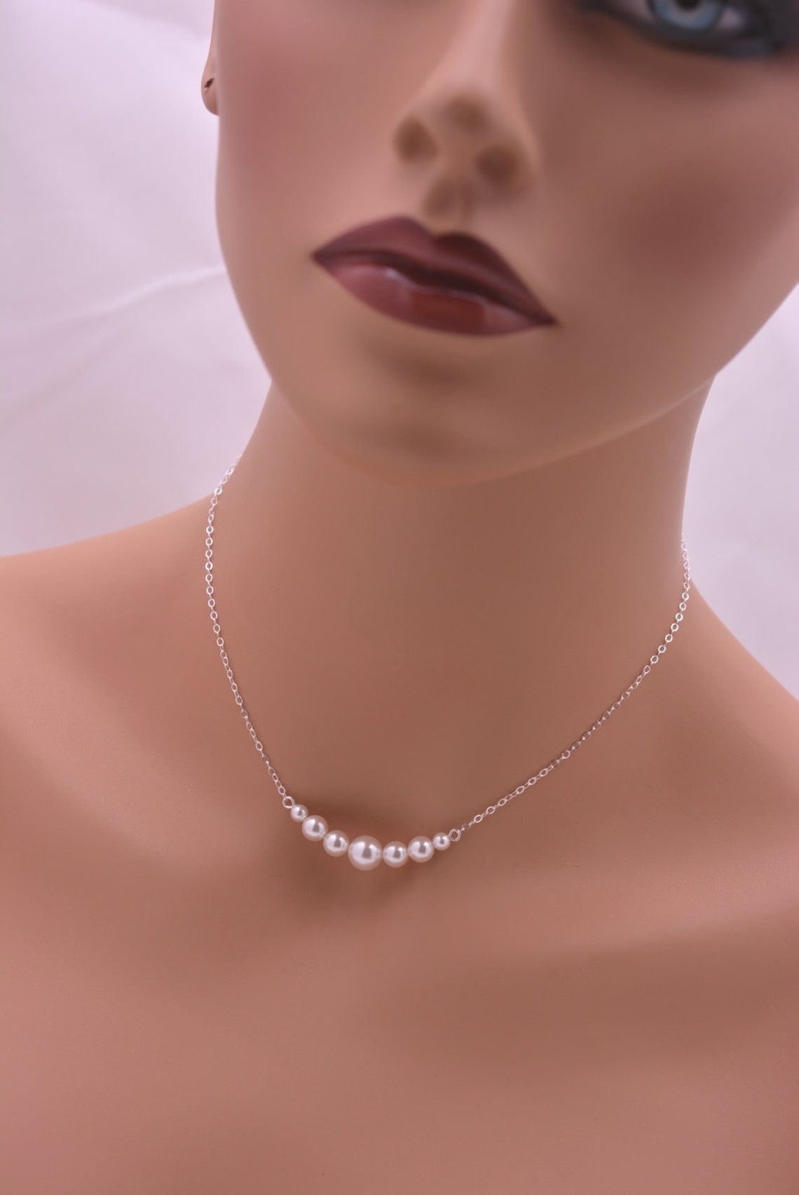 Set of 5 Sterling Silver Necklaces 5 Bridesmaid Necklaces 5 - Etsy