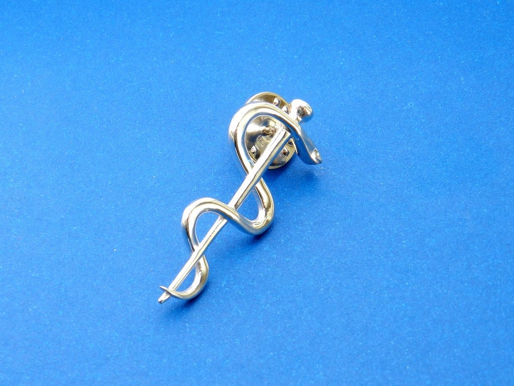 Rod of Asclepius Pin The Good Doctor Lapel Pin | Etsy