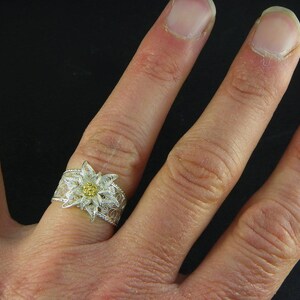 Edelweiss Ring , Silver Filigree - Made in Italy - Etsy