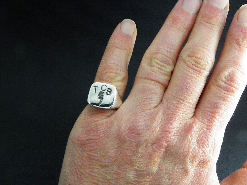Elvis Presley Ring TCB Sterling silver 925 made in Italy | Etsy
