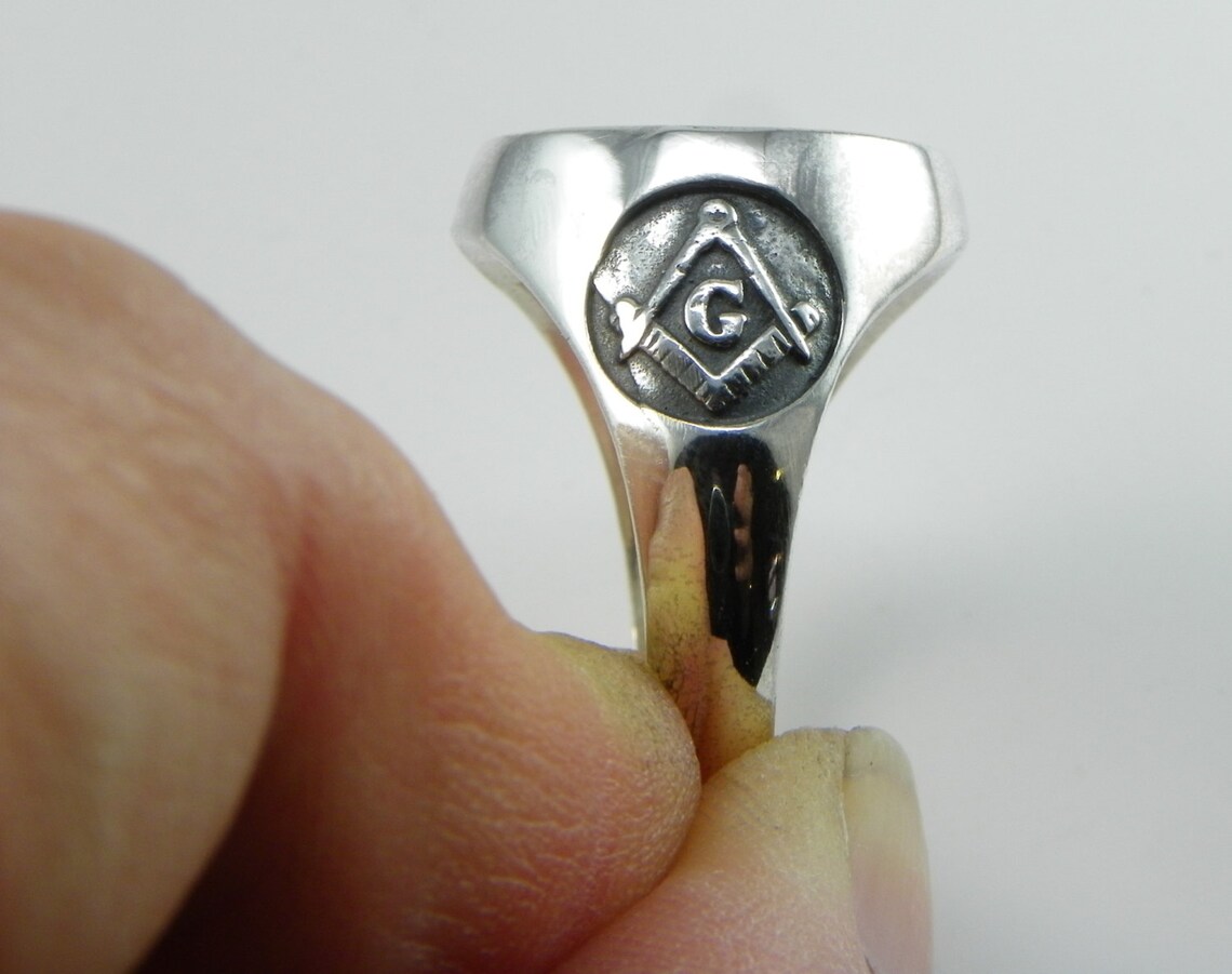 Freemasons Ring Sterling Silver 925 Made in Italy - Etsy