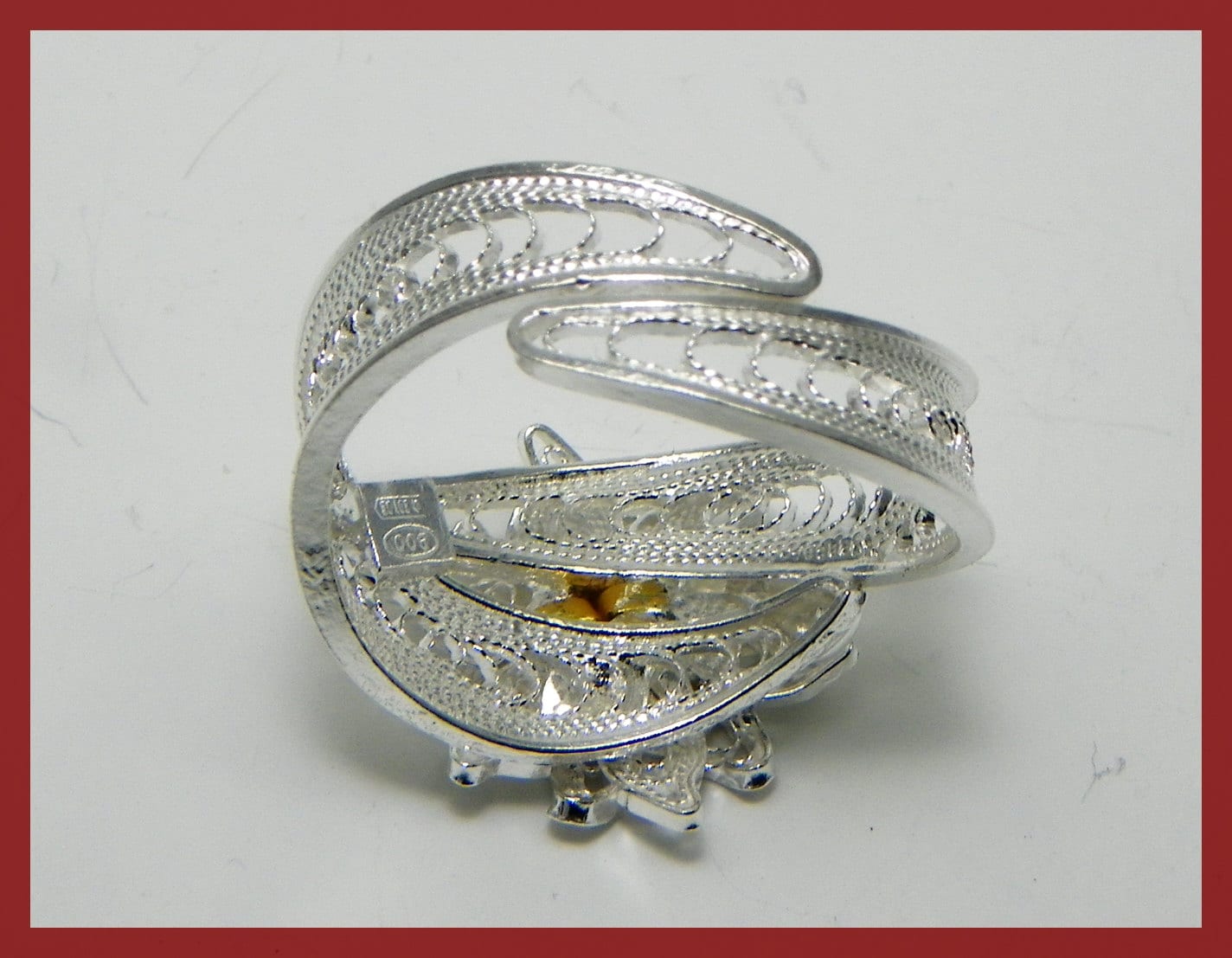 Edelweiss Ring Silver Filigree Handmade in Italy | Etsy