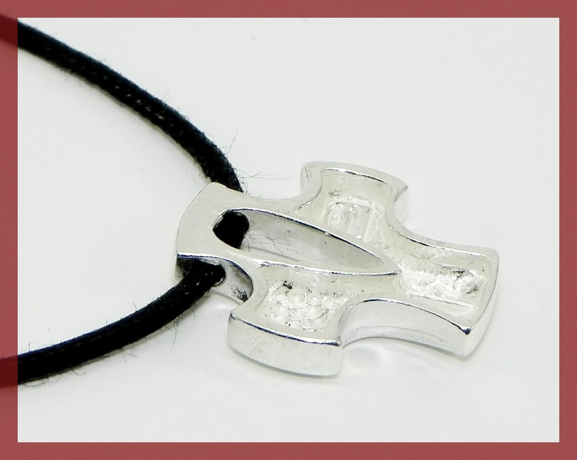 Hooked Cross- Pendant in 925 Sterling Silver - Etsy